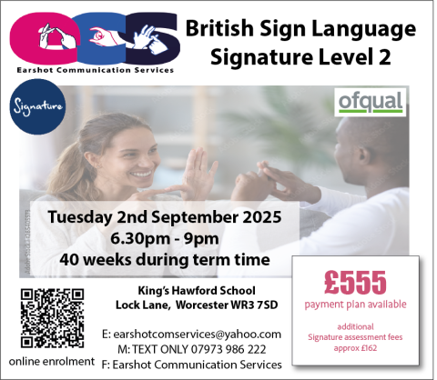 BSL LEVEL TWO COURSE 02.11.2025 | Earshot Communication